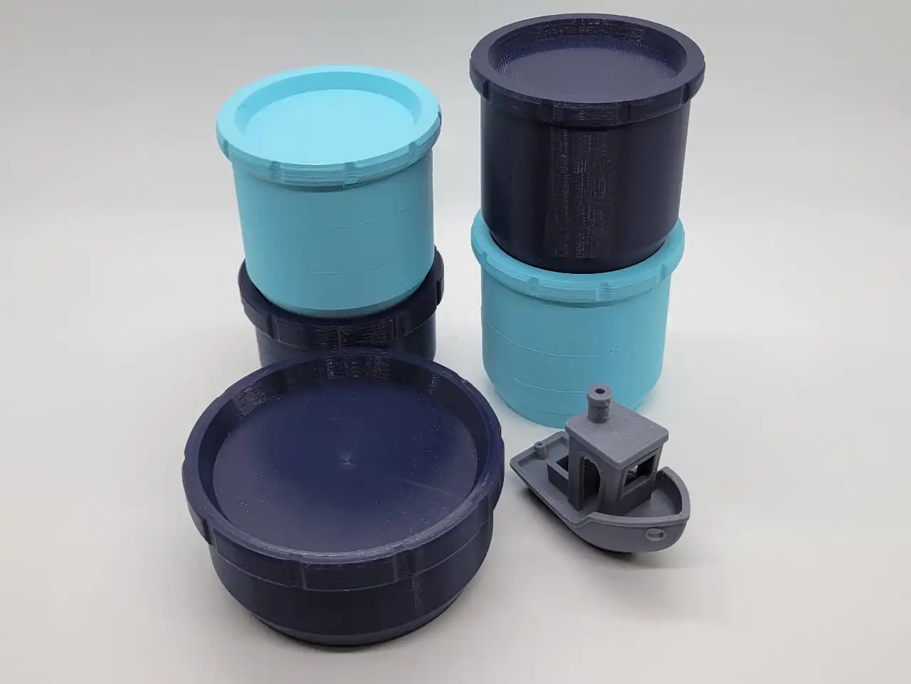 Stackable Threaded Cylinder Storage Container | 3D Printed Storage